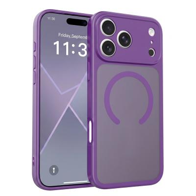 China Laudtec Translucent Matte Frosted Strong Magnetic Phone Case Phone Cover with Full Camera Protection for iPhone 17 16 15 Pro Max for sale