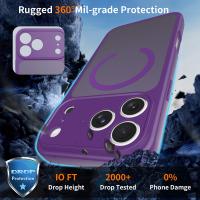 China Laudtec Translucent Matte Frosted Strong Magnetic Phone Case Phone Cover with Full Camera Protection for iPhone 17 16 15 Pro Max for sale