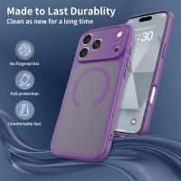 China Laudtec Translucent Matte Frosted Strong Magnetic Phone Case Phone Cover with Full Camera Protection for iPhone 17 16 15 Pro Max for sale