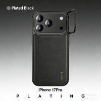 China Laudtec Luxury Textured Strong Magnetic Ring Leather Phone Case for iPhone 17 Wholesale OEM/ODM/Custom for sale