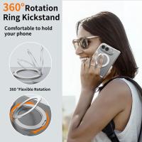 China Laudtec Premium Foldable Magnetic Clear Phone Case for iPhone 18 Fold with Rotating Holder Skin-Feel Shockproof Protective Case for sale