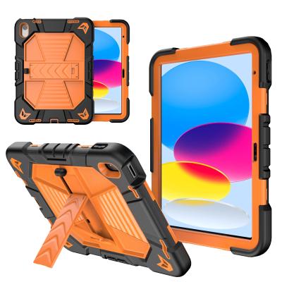 China For Laudtec Kids 10.9-Inch iPad 10th Generation Silicone Tablet Cover Custom Logo Protective Case Rotating Stand Hand for sale
