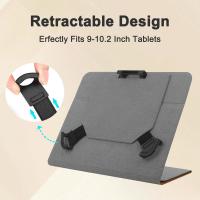 China For Laudtec Simple Business Universal Leather Tablet Case Adjustable Strap All-Size Stand Cover for 10.2-11 Inch for Samsung for sale