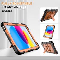 China For Laudtec Kids 10.9-Inch iPad 10th Generation Silicone Tablet Cover Custom Logo Protective Case Rotating Stand Hand for sale