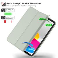China Laudtec Cover for iPad A16 10th with Pencil Holder, Trifold Stand Smart Cover with Soft Back, Auto Wake/Sleep for sale