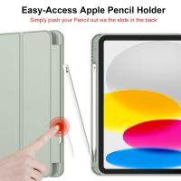 China Laudtec Cover for iPad A16 10th with Pencil Holder, Trifold Stand Smart Cover with Soft Back, Auto Wake/Sleep for sale