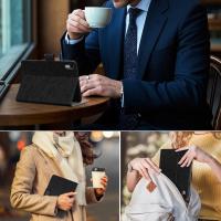 China Laudtec Genuine Leather Case for iPad Pro 13 Inch M4 2024 with Stylus Holder Protective Shockproof Premium Stand Auto Sleep/Wake for sale