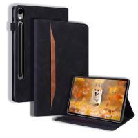 China Laudtec Flip Case for Samsung Tab S10FE+ Tablet Protective Case A9+11 Frosted Contrasting Color Card Holder Leather Cover for sale