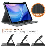 China Laudtec Fold Stand Leather Flip Case for iPad Air 11 2025 PU Leather Folio Cover Flip Stand Shell for iPad Air 5 for sale