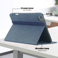 China Laudtec Fold Stand Leather Flip Case for iPad Air 11 2025 PU Leather Folio Cover Flip Stand Shell for iPad Air 5 for sale