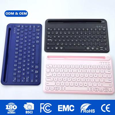 China Factory Direct Sales US/UK Layout Portable Wireless Rechargeable 78-Key Keyboard for Tablet Custom Box & Logo for sale