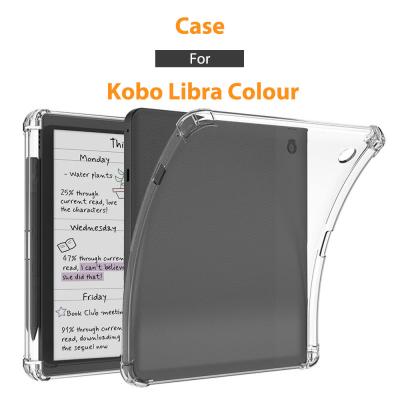 China With Stylus Holder Case for Kobo Libra Clara Colour 2E 2 Hd Sage 7 Inch E Reader Ebook Clear Tpu Soft Ereader Pbk158 Laudtec for sale