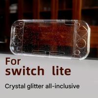 China Full Body PC Hard Shell for Nintendo for Switch Lite OLED 2 Integrated Transparent Glitter Accessory Glitter Case for sale