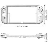 China Laudtec Clear Dockable Case for Switch 2 2025 Protective PC Shell Case Slim Controller Cover for Nintendo YXJ28 for sale