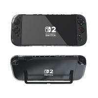 China Laudtec Clear Switch 2 Game Console Split Protective Case PC Crystal Transparent for Switch 2 Protective Case for sale