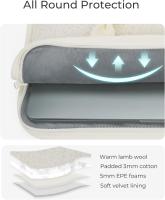 China Custom Thin Business Faux Fur Laptop Bag Shockproof Computer Sleeve with Adjustable Removable Shoulder Strap Handbag Cover Wholesale OEM/ODM/Private Label for sale