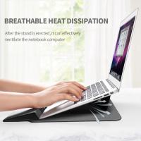 China For Laudtec DNB26 3-in-1 Adjustable Tablet Holder Leather Bag Laptop Mouse Pad Korean Business Travel Shoulder Backpack Office Wholesale OEM/ODM/Private Label for sale