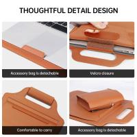 China For Pu Leather Laptop Backpack 3In1 Adjustable Tablet Holder Mouse Pad Luxury Handheld Stand Business Portable Dnb28 Wholesale OEM/ODM/Private Label for sale