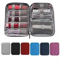 China Laudtec Nylon Zipper Watch Strap Holder Bags Storage Case Custom Logo Portable Travel Simple Business Watch Bands YXJ40 Wholesale OEM/ODM/Private Label for sale