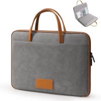 China For Laudtec 13-16 Inch PU Leather Laptop Bag 180° Opening Notebook Cover Portable Handbag for School Lap Top Briefcase Wholesale OEM/ODM/Private Label for sale