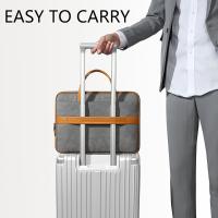 China For Laudtec 13-16 Inch PU Leather Laptop Bag 180° Opening Notebook Cover Portable Handbag for School Lap Top Briefcase Wholesale OEM/ODM/Private Label for sale