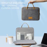 China For Laudtec 13-16 Inch PU Leather Laptop Bag 180° Opening Notebook Cover Portable Handbag for School Lap Top Briefcase Wholesale OEM/ODM/Private Label for sale