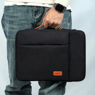 China For Laudtec 15 Inch Laptop Briefcase Custom Logo Simple Shoulder Bag Luxury Elegant Polyester Sling Sleeve Business Computer Bag Wholesale OEM/ODM/Private Label for sale