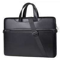 China For Laudtec 13/14 Inch PU Leather Laptop Shoulder Bag Waterproof Lightweight Briefcase Large Capacity Business for Men Women Wholesale OEM/ODM/Private Label for sale