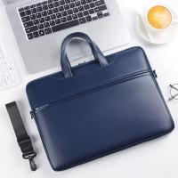 China For Laudtec 13/14 Inch PU Leather Laptop Shoulder Bag Waterproof Lightweight Briefcase Large Capacity Business for Men Women Wholesale OEM/ODM/Private Label for sale