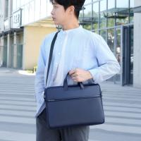 China For Laudtec 13/14 Inch PU Leather Laptop Shoulder Bag Waterproof Lightweight Briefcase Large Capacity Business for Men Women Wholesale OEM/ODM/Private Label for sale