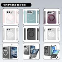 China Laudtec Magnetic Phone Case with Rotating Ring Stand, Ultra-Slim Smudge-Resistant, ISO-Certified for iPhone 18 Fold for sale