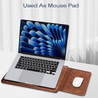 China Magnetic Leather Laptop Sleeve Handle Bag OEM ODM Lightweight for Business Man Women 13 14 15 16 Inch Portable Computer Cover for sale