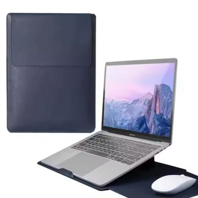 China Leather Bag Laptop Mouse Pad 2 in 1 Hand-held Computer Storage Bag Computer Simple Business Bags Covers for 13 14 15 for sale