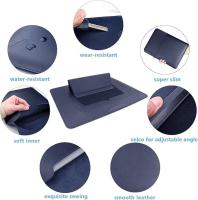 China Leather Bag Laptop Mouse Pad 2 in 1 Hand-held Computer Storage Bag Computer Simple Business Bags Covers for 13 14 15 for sale