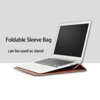 China Laptop Sleeve Case Pu Leather for Macbook Pro 16 2021 & 2019 A2141 Slim Envelope Bag With Stand Feature for sale