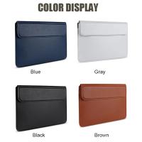 China For Laudtec Customized Pure Color PU Leather Laptop Sleeve Case Simple Modern Universal Computer Stand Bag Waterproof Wholesale OEM/ODM/Private Label for sale
