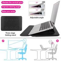 China For Laudtec Customized Pure Color PU Leather Laptop Sleeve Case Simple Modern Universal Computer Stand Bag Waterproof Wholesale OEM/ODM/Private Label for sale