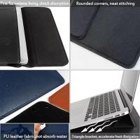 China For Laudtec Customized Pure Color PU Leather Laptop Sleeve Case Simple Modern Universal Computer Stand Bag Waterproof Wholesale OEM/ODM/Private Label for sale