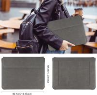China 15.6 Inch Laptop Sleeve Case PU Leather Case for MacBook Pro 16 2021 2019 Waterproof Cases with Kickstand for Laptops Wholesale OEM/ODM/Private Label for sale