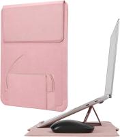 China Laptop Sleeve Case with Stand and Mouse Pad 15-16 Inch Laptop Case Leather Protective Cover for MacBook Pro Air 13 15 Inch Wholesale OEM/ODM/Private Label for sale