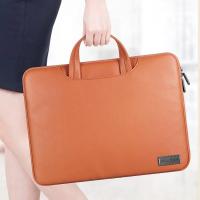 China For Laudtec Luxury 15.6 Inch Leather Laptop Sleeve Set Two-Piece Lightweight Portable Handbag for Business Travel Men Wholesale OEM/ODM/Private Label for sale