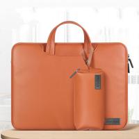 China For Laudtec Luxury 15.6 Inch Leather Laptop Sleeve Set Two-Piece Lightweight Portable Handbag for Business Travel Men Wholesale OEM/ODM/Private Label for sale