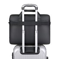 China For Laudtec Portable Business Waterproof Laptop Bag 15.6 Inch Pu Leather Nylon Briefcase Multi-Size Compatible Commuting Carrier Wholesale OEM/ODM/Private Label for sale
