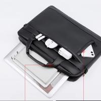 China For Laudtec Portable Business Waterproof Laptop Bag 15.6 Inch Pu Leather Nylon Briefcase Multi-Size Compatible Commuting Carrier Wholesale OEM/ODM/Private Label for sale