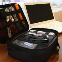China For Laudtec Black Daily Use Travel Gadget Organizer Bag Waterproof Large Capacity Custom Cable Accessories Soft Business Model Wholesale OEM/ODM/Private Label for sale