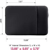 China Outdoor Laptop Sleeve Case Protective Soft Padded Carrying Computer Bag with Front Pocket & Accessories Pouch LBX1217-2 for sale