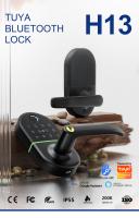 China Tuya WiFi Smart Door Lock Fingerprint Keypad Aluminum Alloy 6-in-1 Unlock 35-55mm Door Thickness for sale