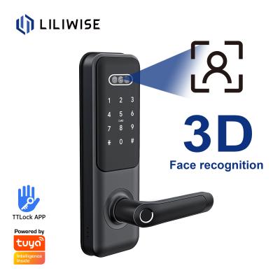 China Liliwise H3 Facial Recognition Smart Door Lock with 7 Unlock Methods and 10-Month Battery Life for Hotels and Airbnb for sale