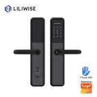 China Tuya WiFi Smart Digital Door Lock Waterproof Fingerprint 6V Aluminum Alloy for sale