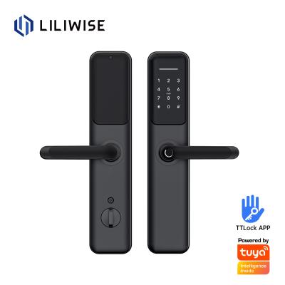 China Tuya WiFi Smart Digital Door Lock Waterproof Fingerprint 6V Aluminum Alloy for sale